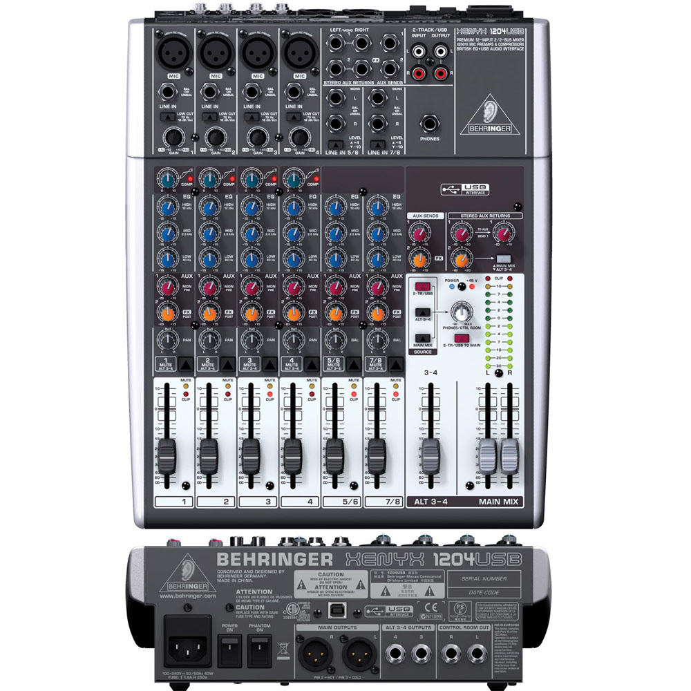 מיקסר Behringer Xenyx 1204USB קומפקטי 4 ערוצים | Next-Pro