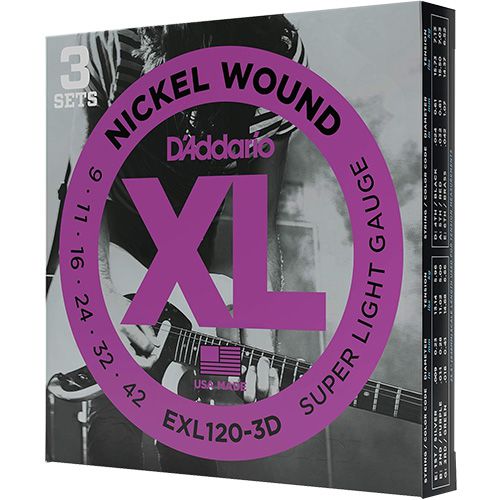 מיתרים לגיטרה חשמלית 09-42 D'Addario EXL120 לכל רמה