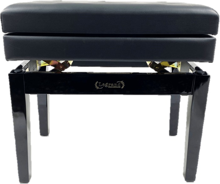 כסא פסנתר Legrand PB7-BK עם תא אכסון בצבע שחור | Next-Pro