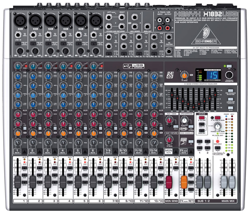 מיקסר Behringer Xenyx X1832 USB עמיד להקלטות | Next-Pro
